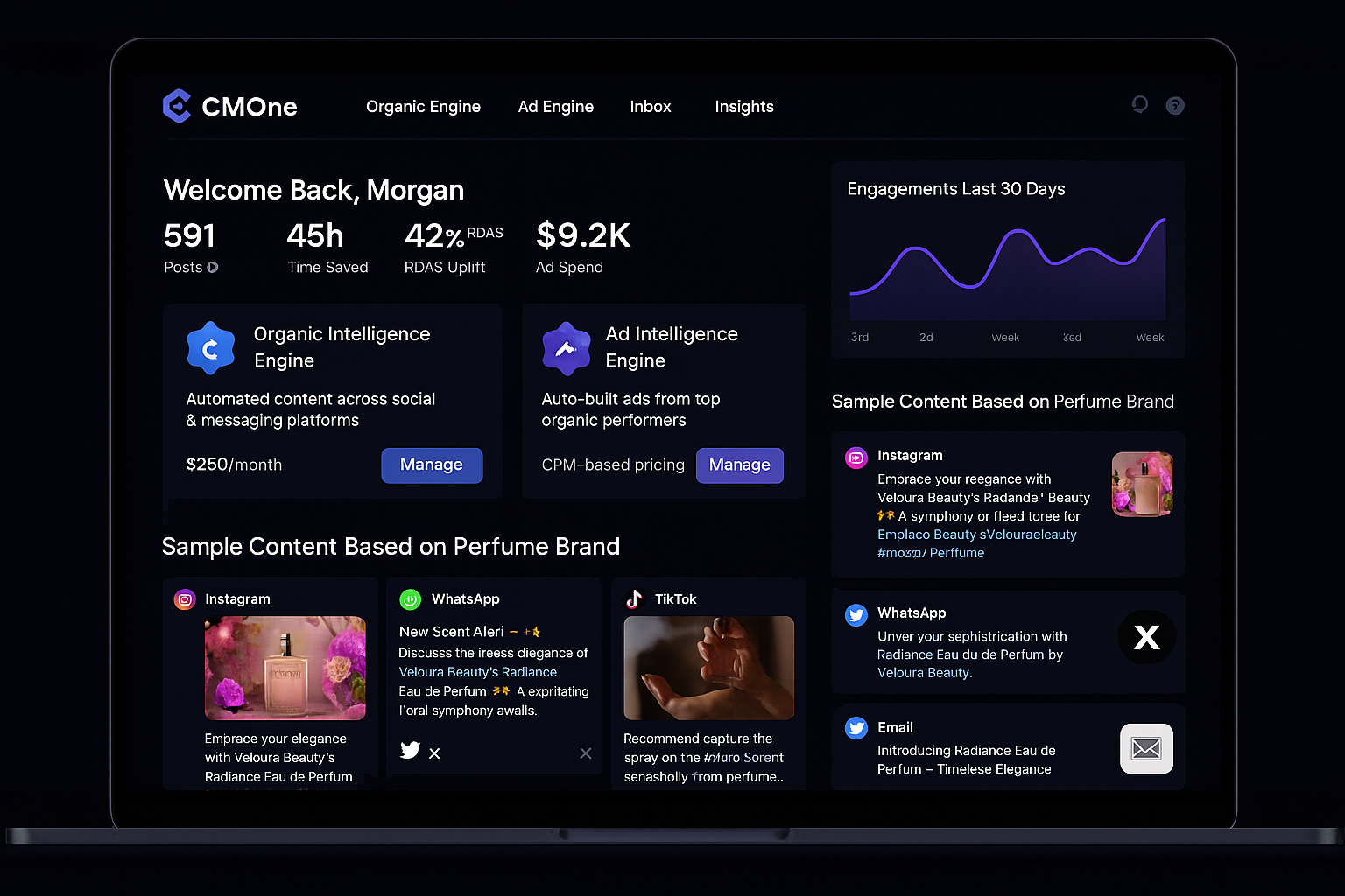 CMOne Platform Dashboard Preview